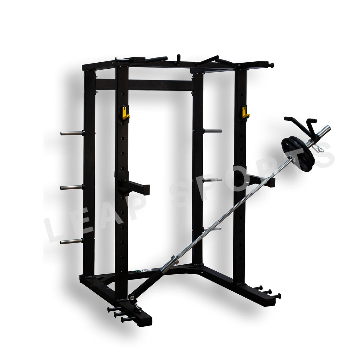 Leap Sports Power Rack - Adjustable Bench - 7' Barbell Combo - Fitness ...